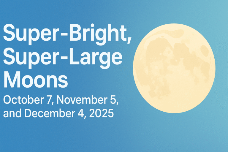 Super-Bright, Super-Large Moons on October 7, November 5, and December ...